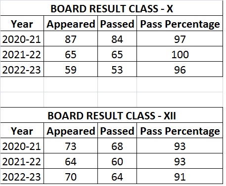 Board Result – Maharaja Public School